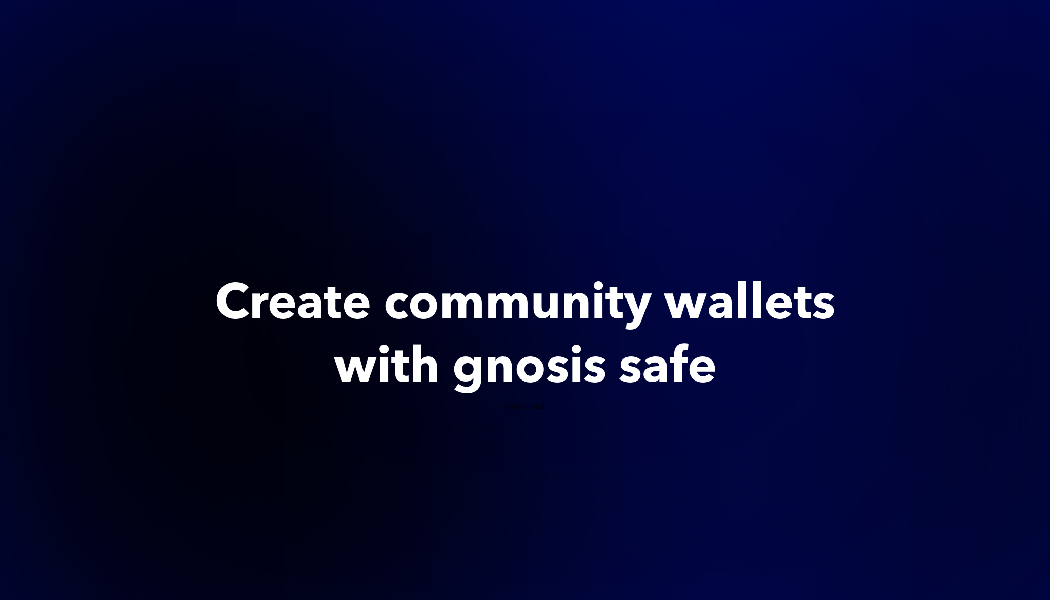 Create community wallets with gnosis safe | Dework